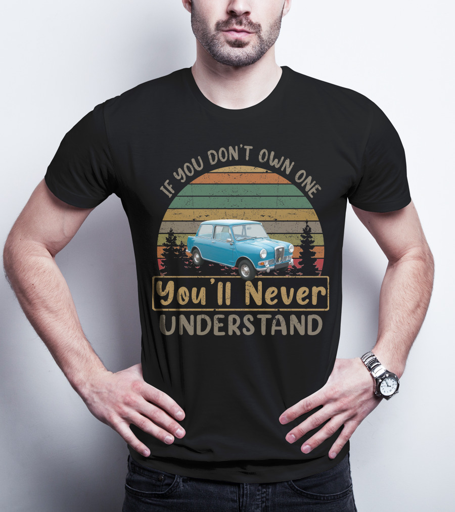 If You Don't Own One You'll Never Understand Riley Elf Vintage Car Retro Stripes T-Shirt
