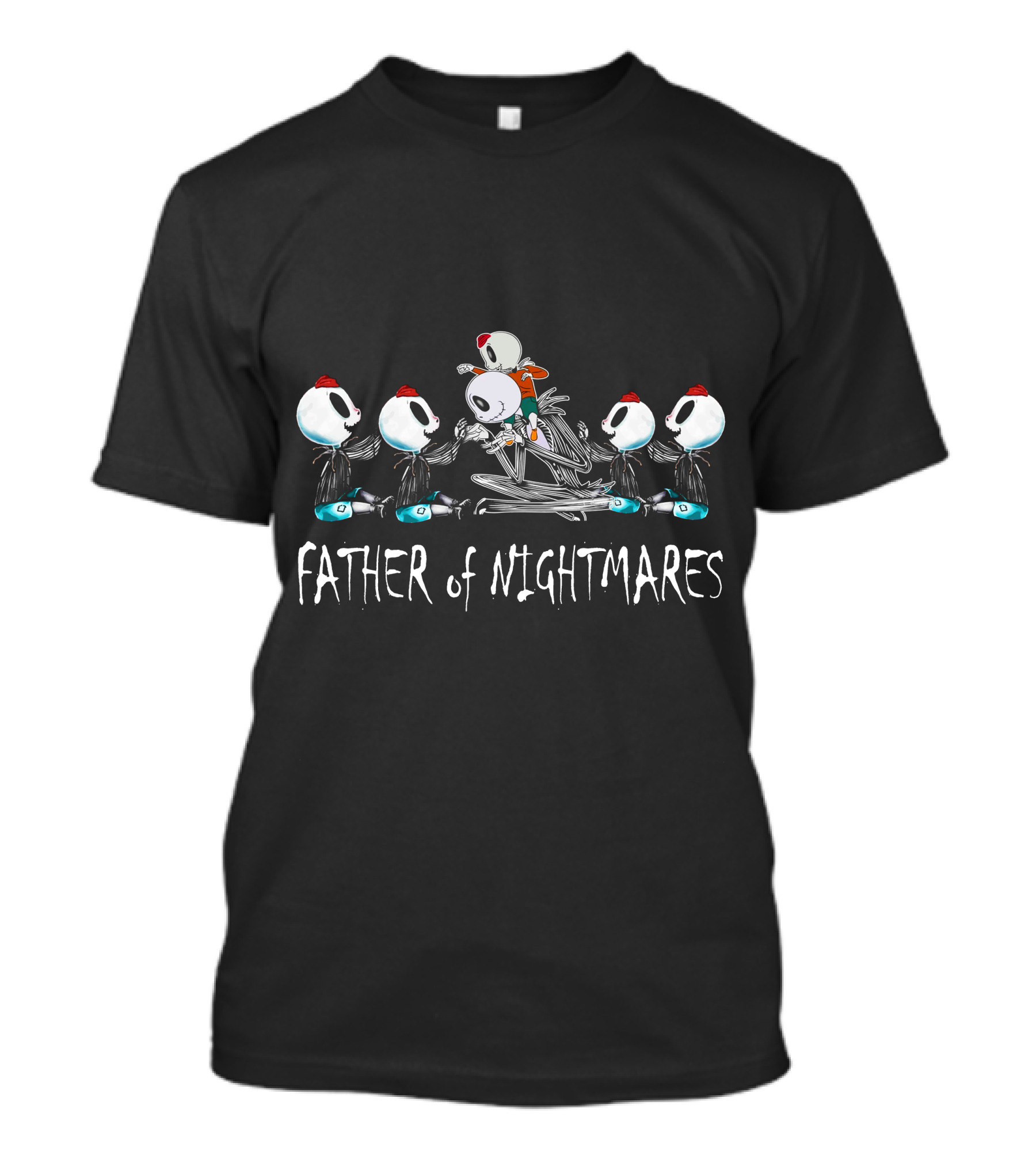 Father Of Nightmares Skeleton Boys Halloween Scene T-Shirt