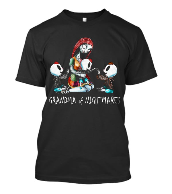 Grandma Of Nightmares With Three Skeleton Boys T-Shirt