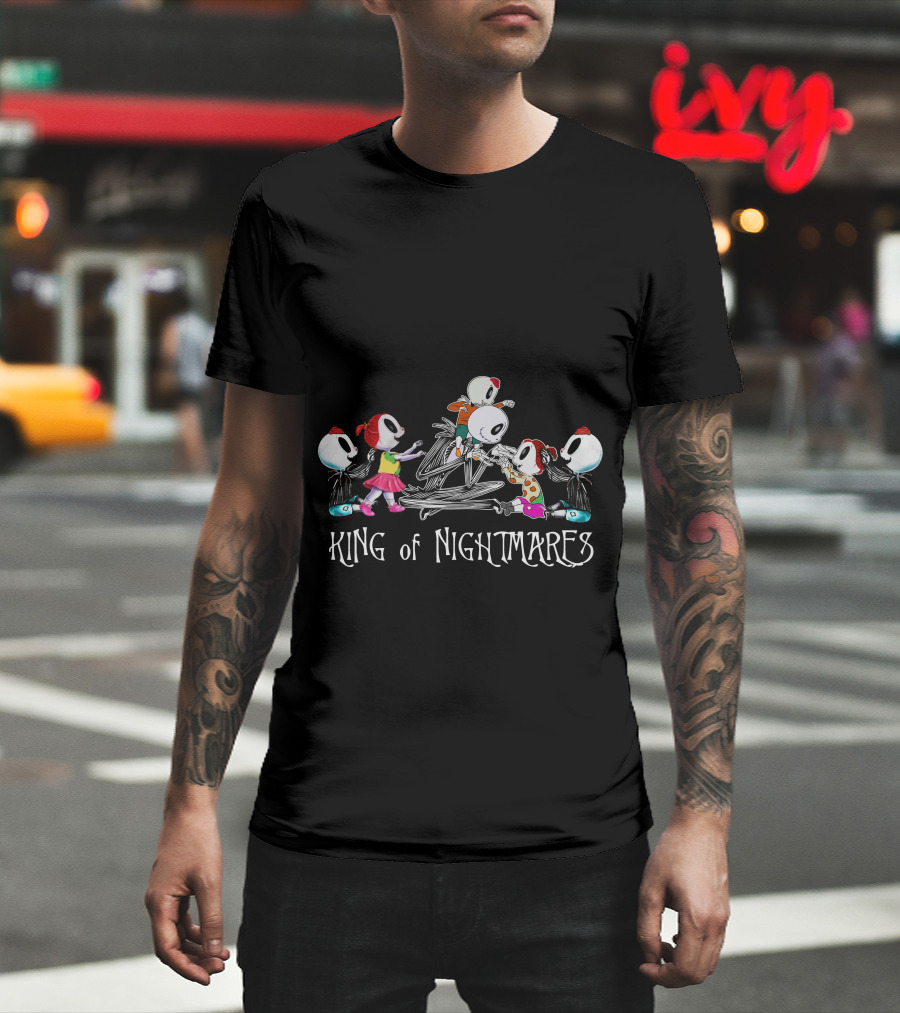 3 Boys 2 Girls King Of Nightmares Skeleton Characters T-Shirt
