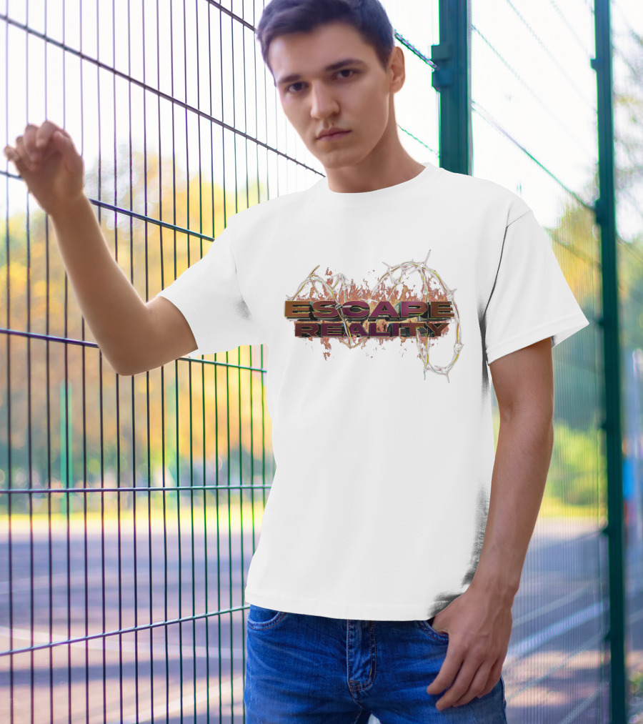 Escape Reality Barbed Wire Flames T-Shirt