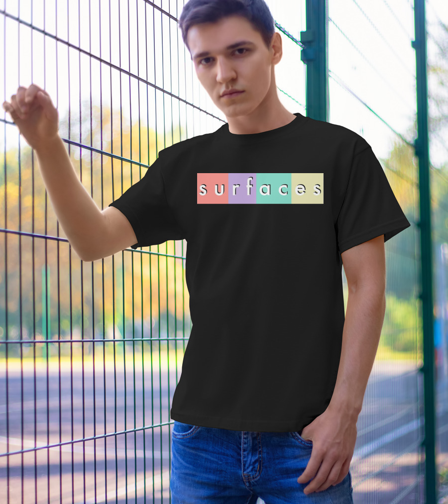 Surfaces Multicolor Text Block T-Shirt