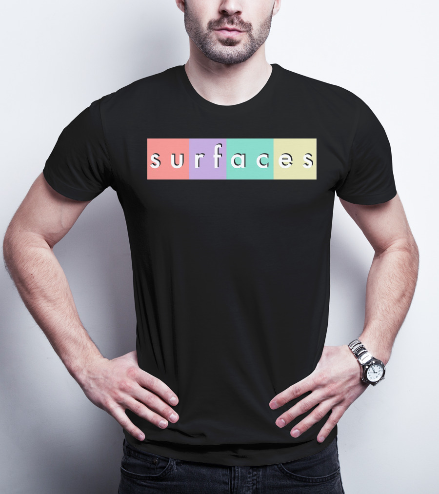 Surfaces Multicolor Text Block T-Shirt