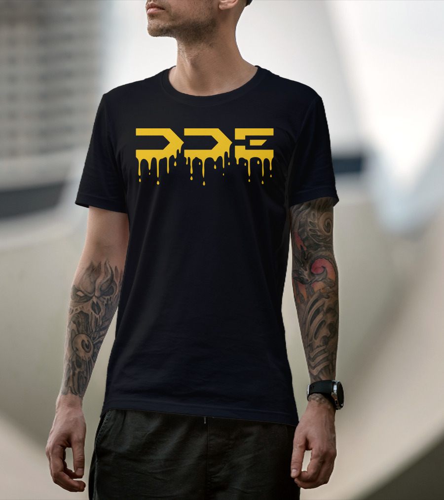 DDE Dripping Yellow Logo Merch T-Shirt