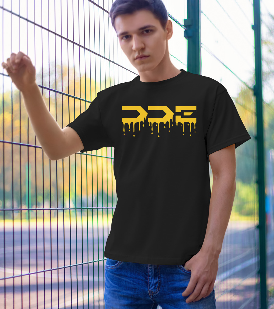 DDE Dripping Yellow Logo Merch T-Shirt