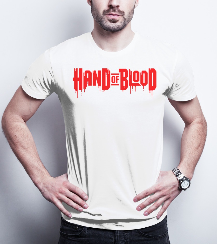 Handofblood Dripping Text T-Shirt