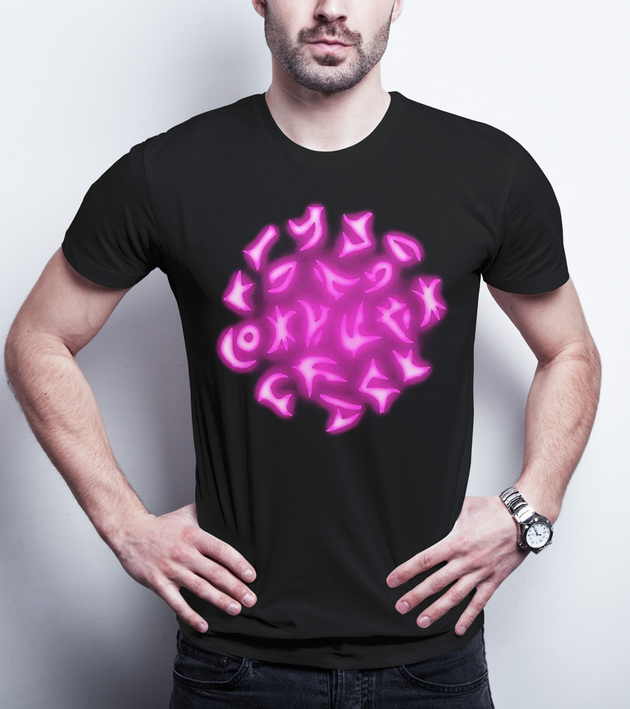 Coldplay Alien Symbols Pink Glowing T-Shirt