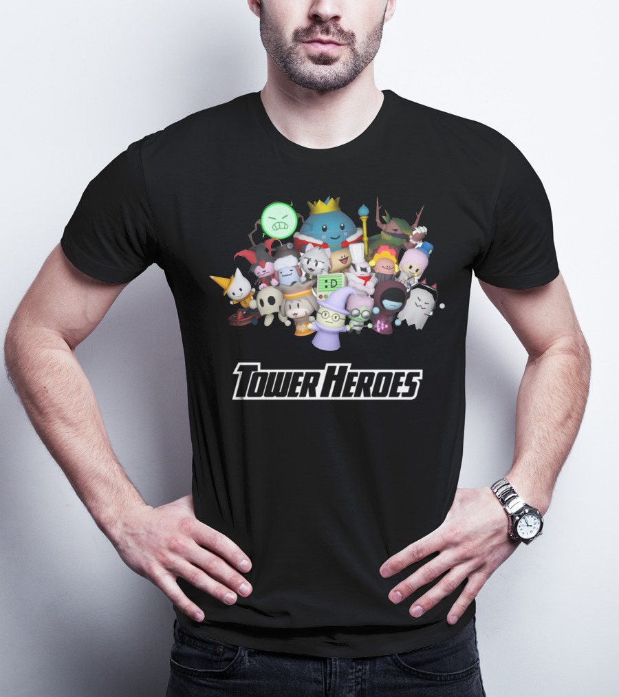 Tower Heroes Game Characters Compilation T-Shirt