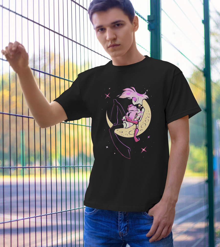 Vivziepop Moon Character Pink Starry Night Merch T-Shirt