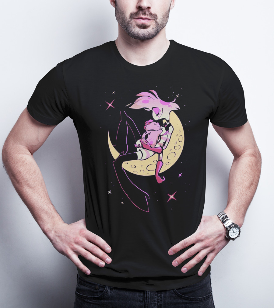 Vivziepop Moon Character Pink Starry Night Merch T-Shirt