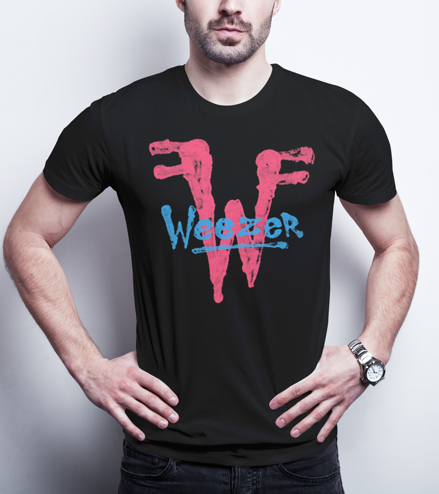 Weezer Vexinghex Bold Pink Blue T-Shirt