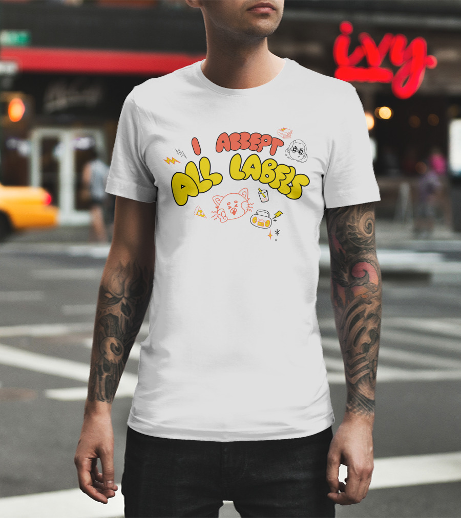 I Accept All Labels Turning Red Merch Pixar T-Shirt