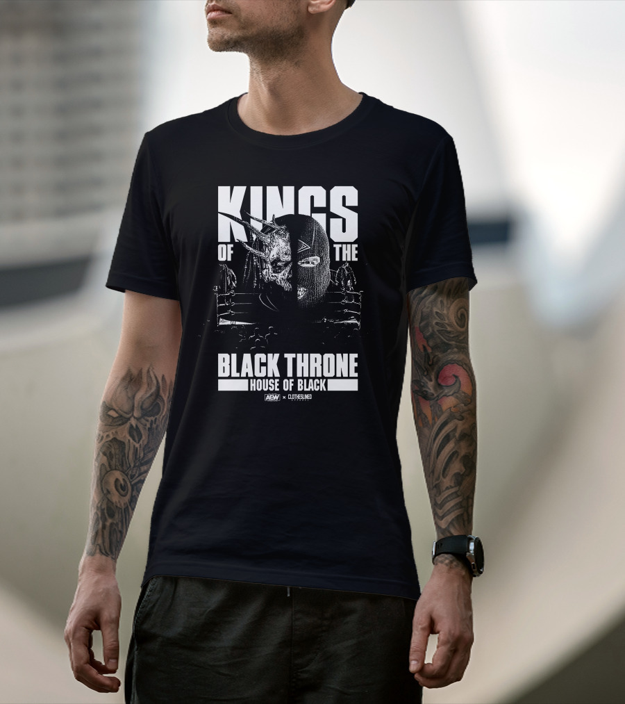 KINGS OF THE BLACK THRONE HOUSE OF BLACK AEW CLOTHESLINED T-Shirt