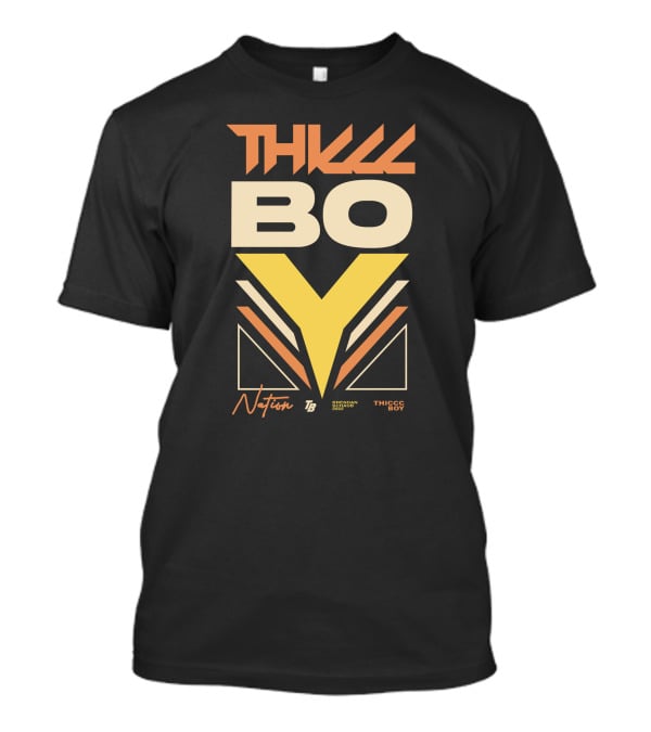 Thicc Boy Nation Thiccc Boy Dash Long Body Black T-Shirt