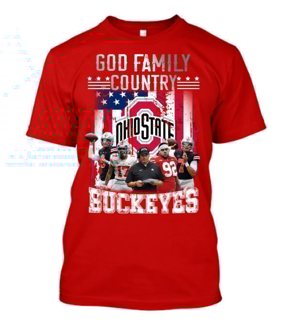 Ohio State God Family Country Buckeyes T-Shirt