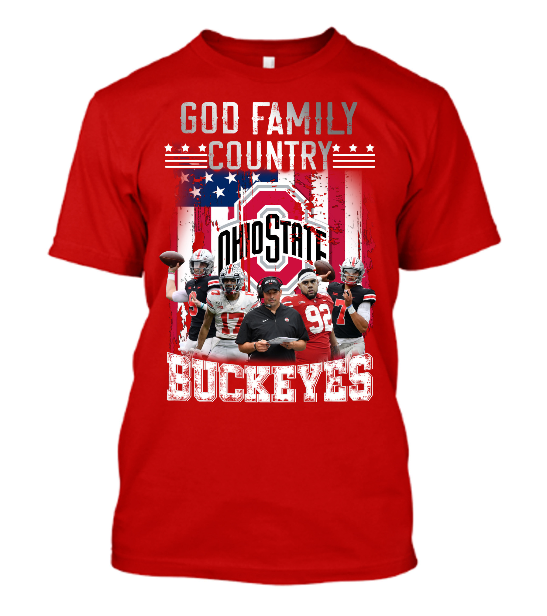 God Family Country Ohio State Buckeyes Football Team Players T-Shirt