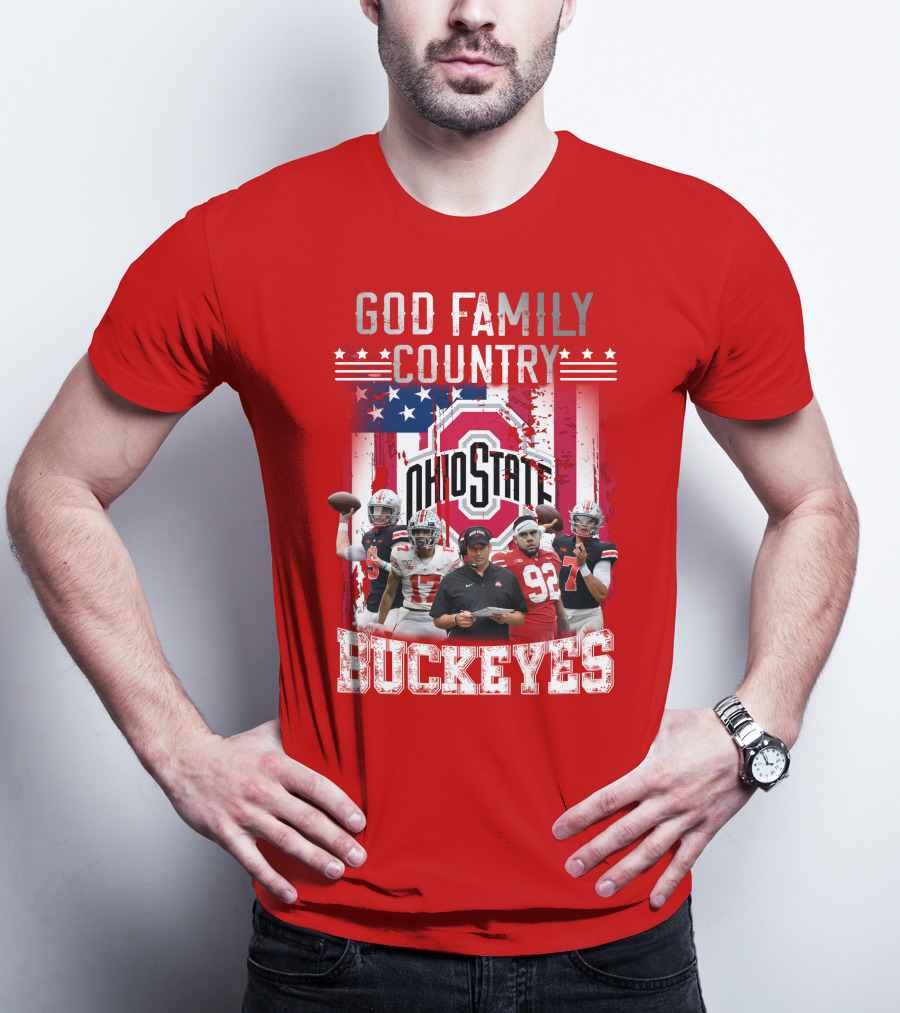 God Family Country Ohio State Buckeyes Football Team Players T-Shirt