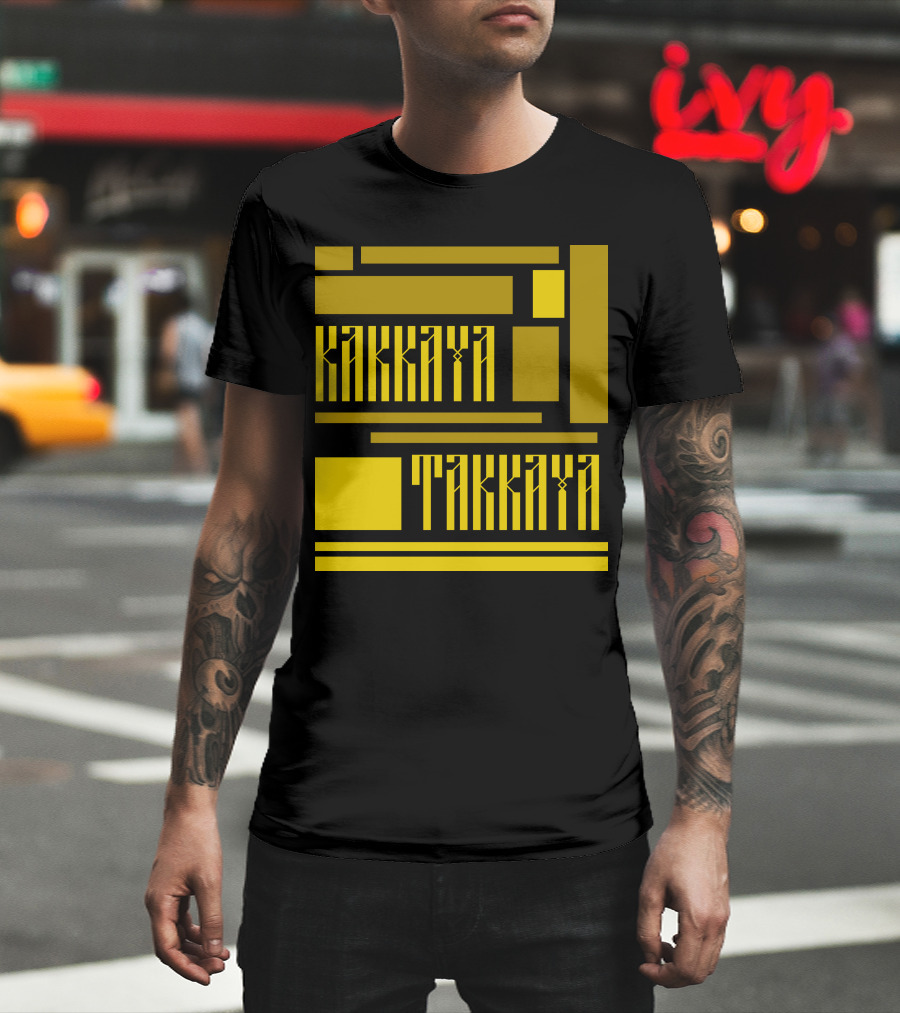 KAKKAYA TAKKAYA Bold Geometric Lettering T-Shirt