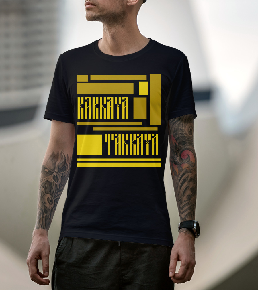 KAKKAYA TAKKAYA Bold Geometric Lettering T-Shirt