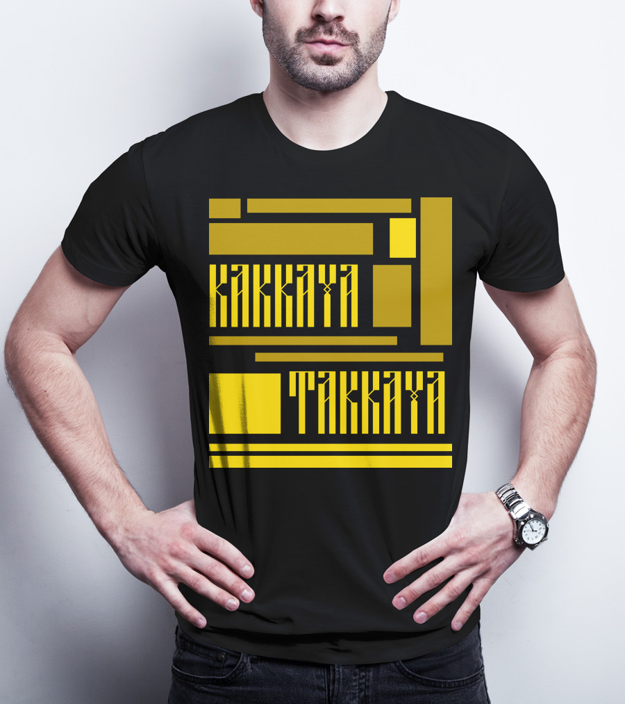 KAKKAYA TAKKAYA Bold Geometric Lettering T-Shirt