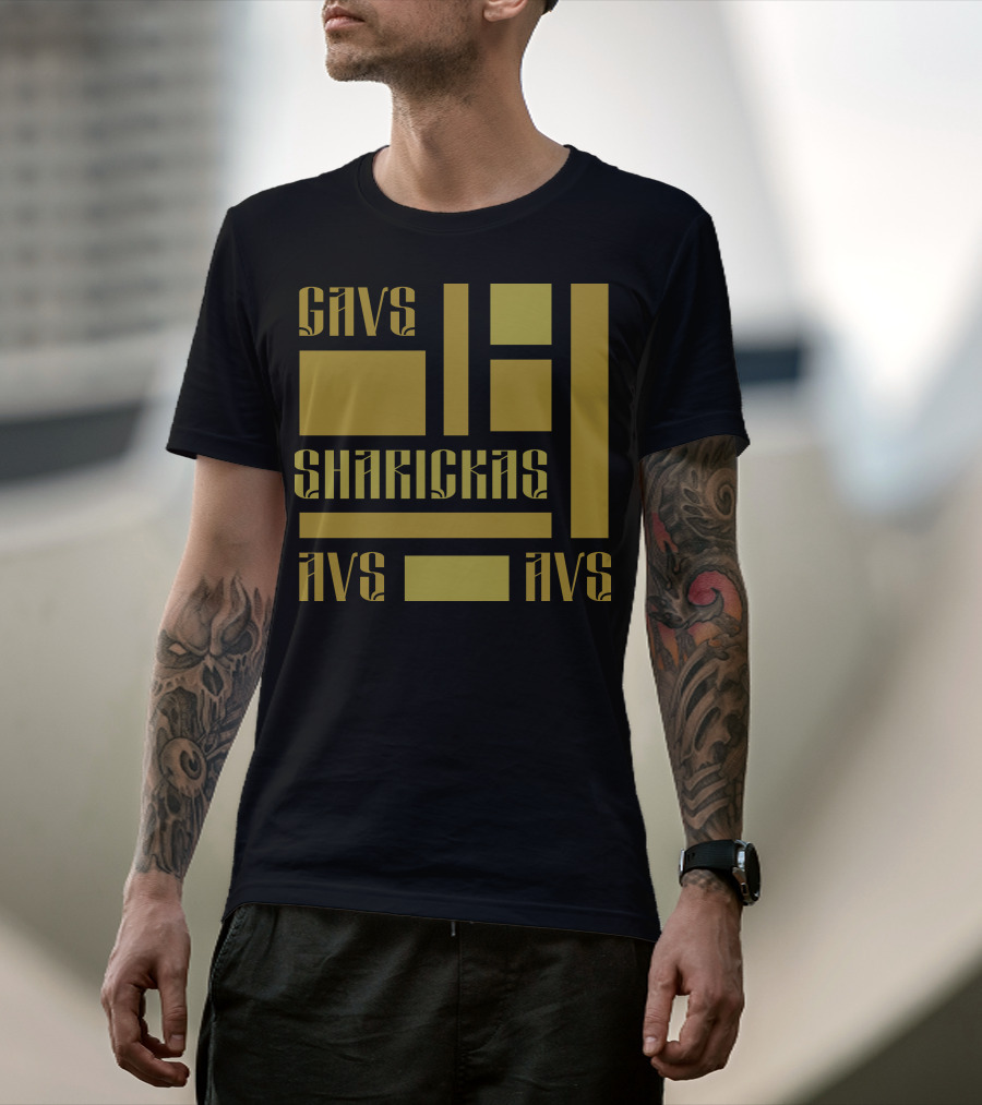 CAVS SHARICKAS AVS AVS Unique Lettering T-Shirt