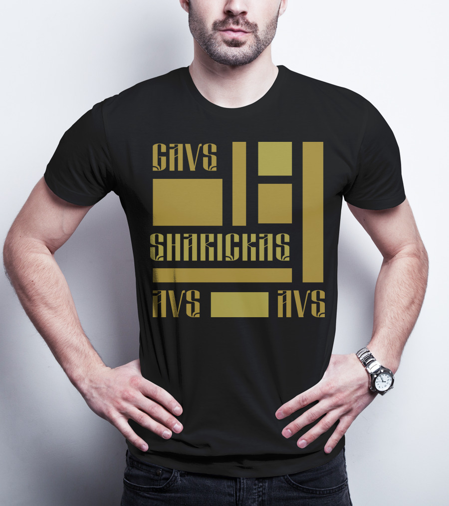 CAVS SHARICKAS AVS AVS Unique Lettering T-Shirt