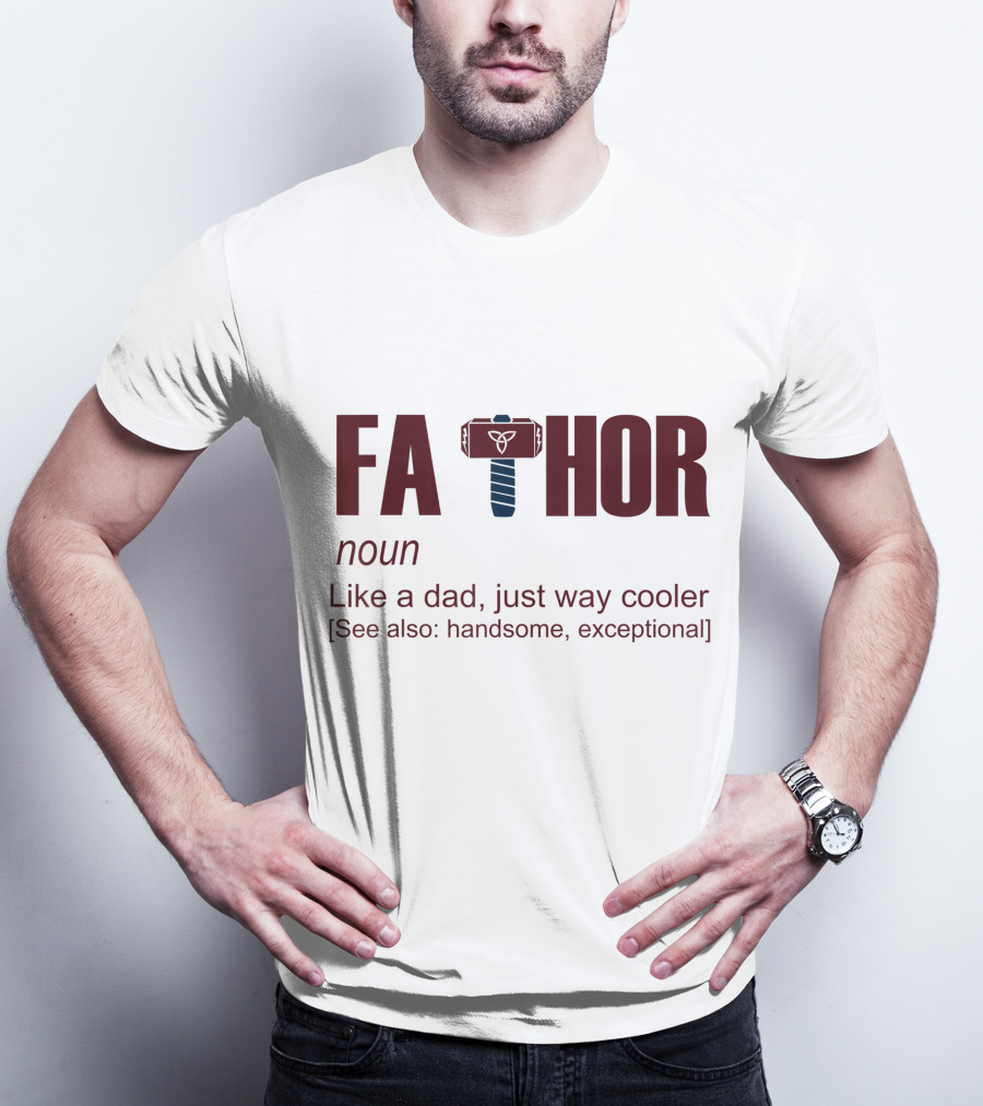 Fathor Father Day Like A Dad Just Way Cooler Hammer T-Shirt