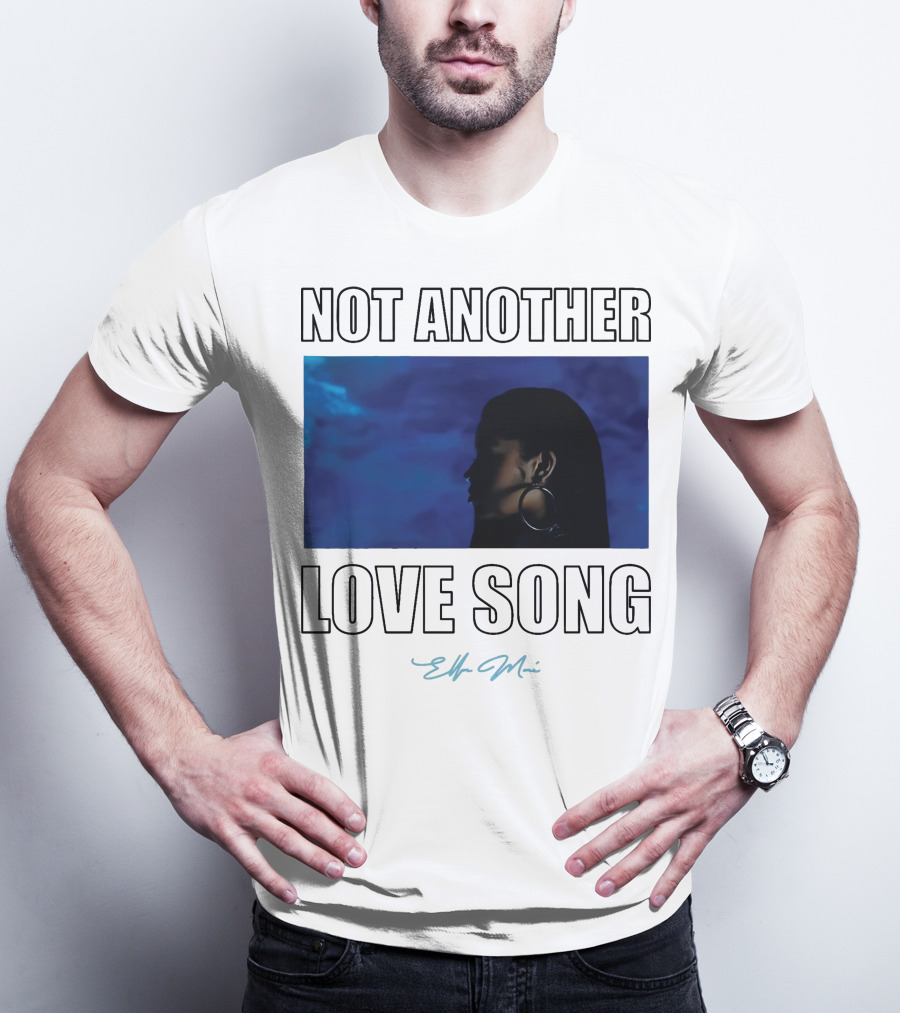 NOT Another Love Song Ella Mai Silhouette Blue Background T-Shirt