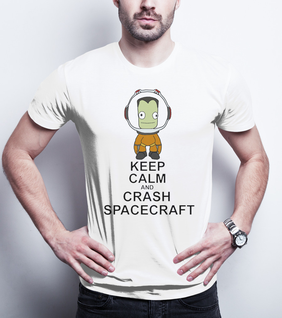 Kerbal Space Program Keep Calm And Crash Spacecraft T-Shirt