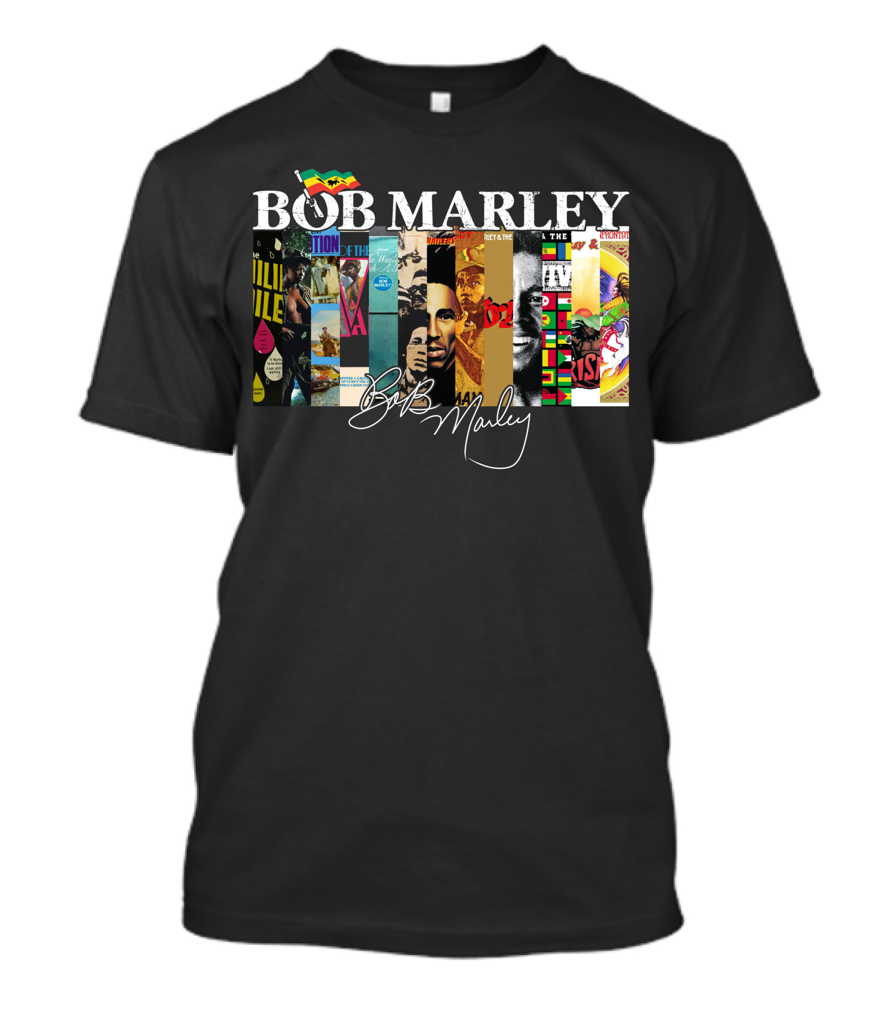 Bob Marley Album Covers Collage Signature T-Shirt
