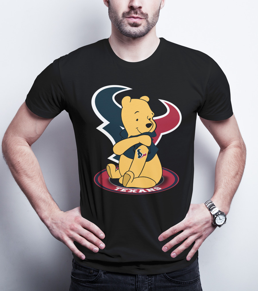 Pooh Texans Houston Logo Bears Football T-Shirt