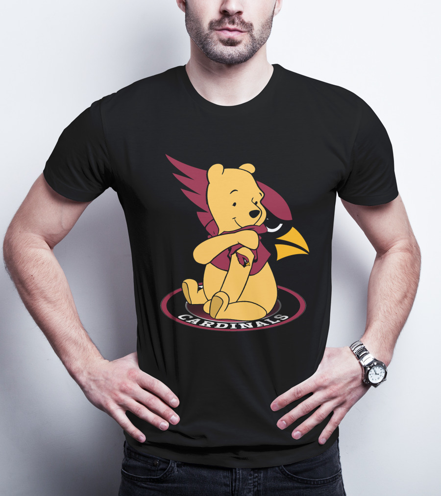 Pooh Cardinals Embracing Iconic Bird T-Shirt