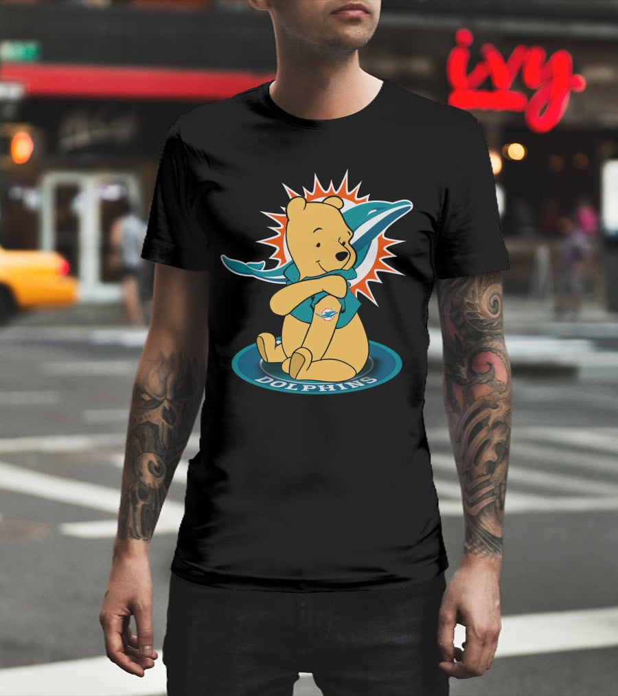 Winnie Pooh Miami Dolphins T-Shirt