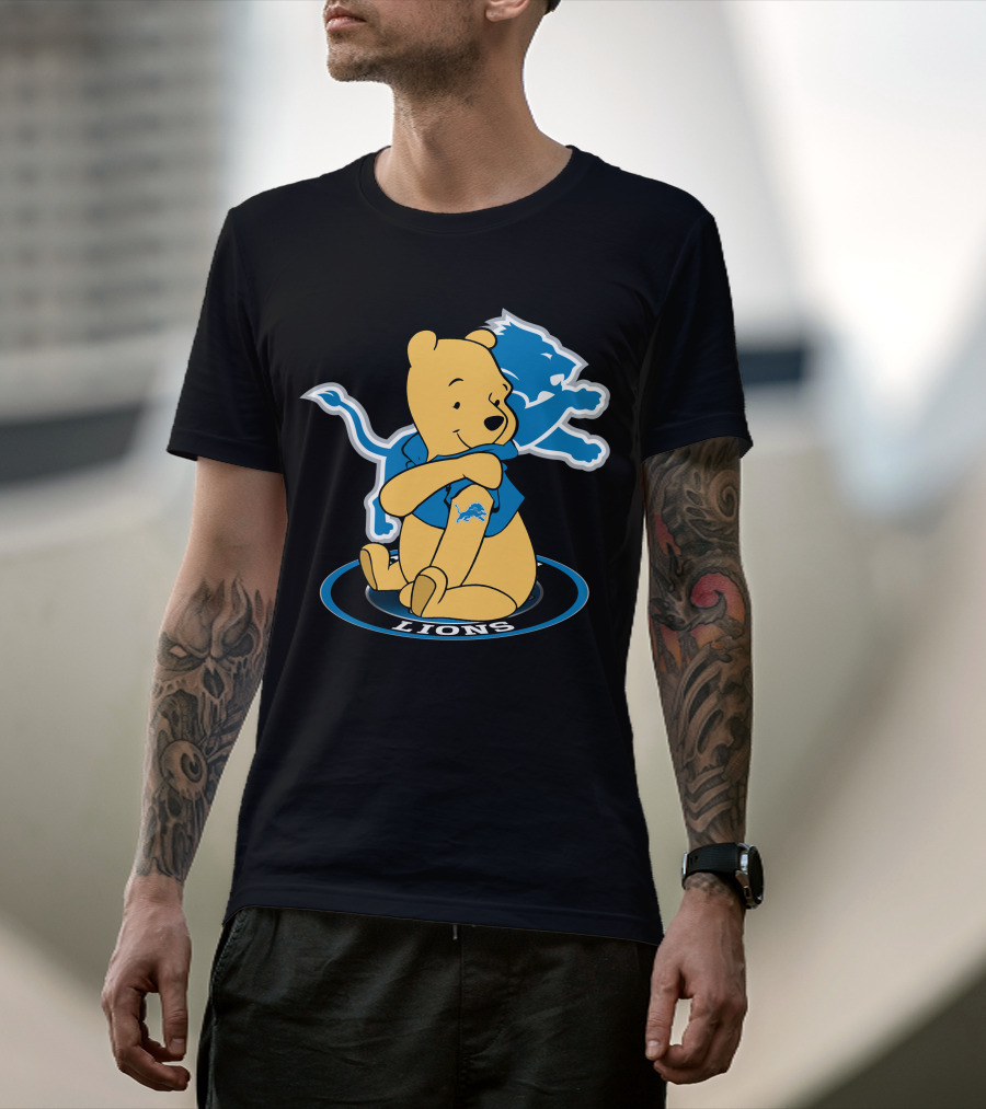 Lions Pooh Bear Detroit Crossover T-Shirt