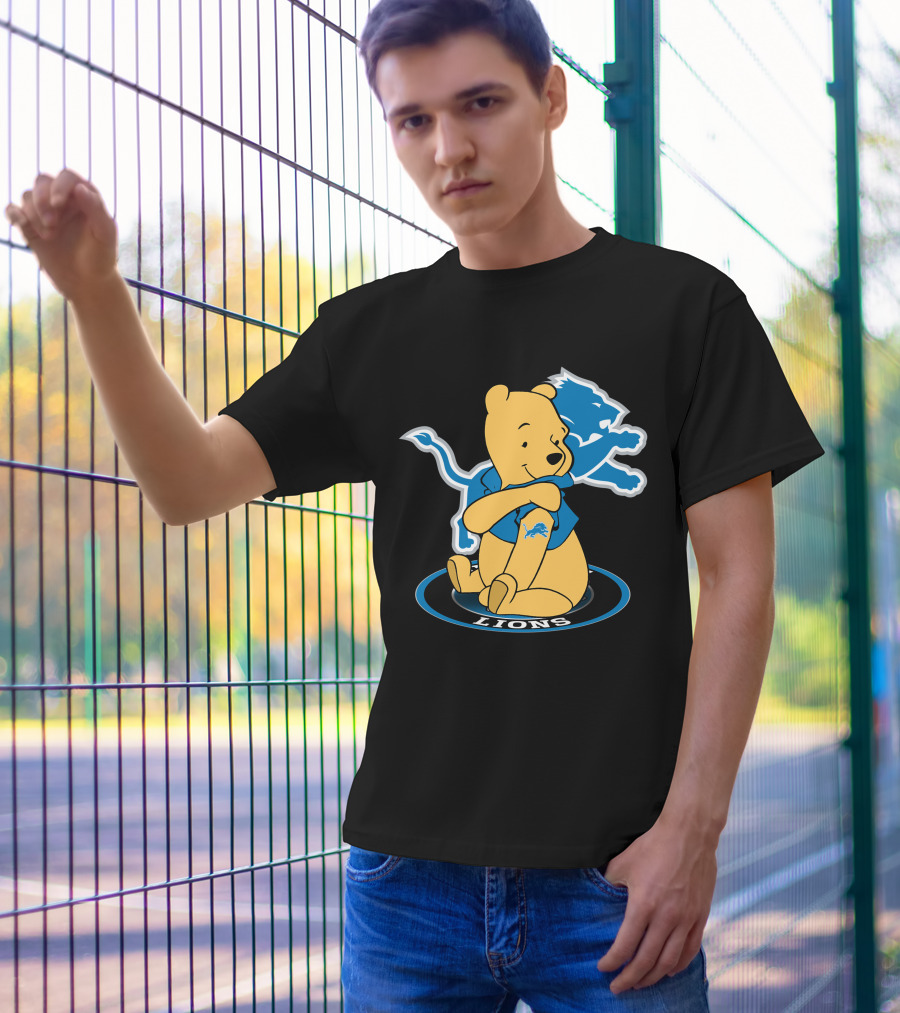 Lions Pooh Bear Detroit Crossover T-Shirt