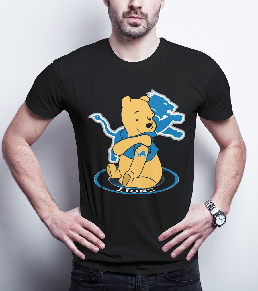 Lions Pooh Bear Detroit Crossover T-Shirt