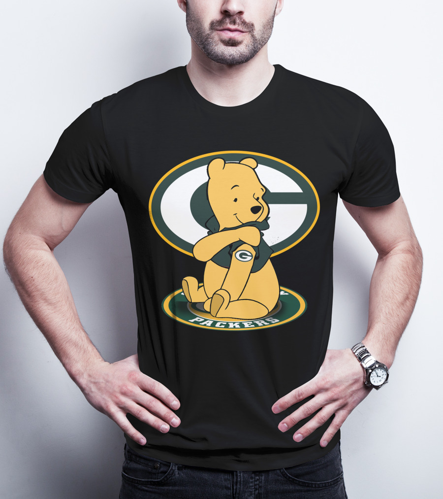 Pooh Packers Crossover With Iconic Green Bay T-Shirt