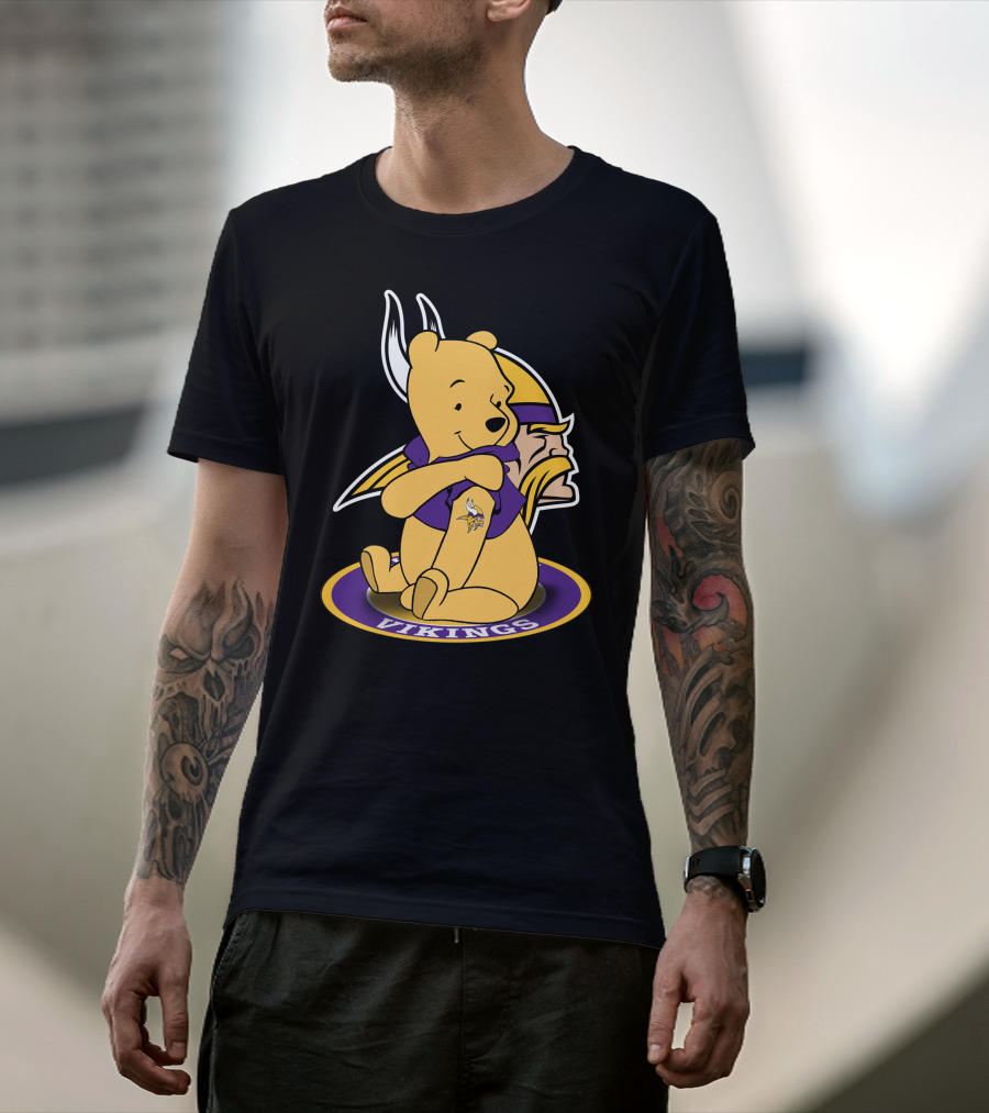 Pooh Vikings Crossover Sitting With Helmet And Horns T-Shirt
