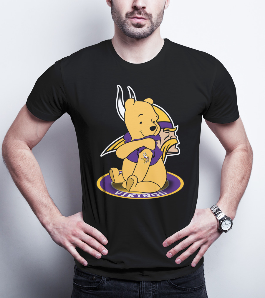Pooh Vikings Crossover Sitting With Helmet And Horns T-Shirt
