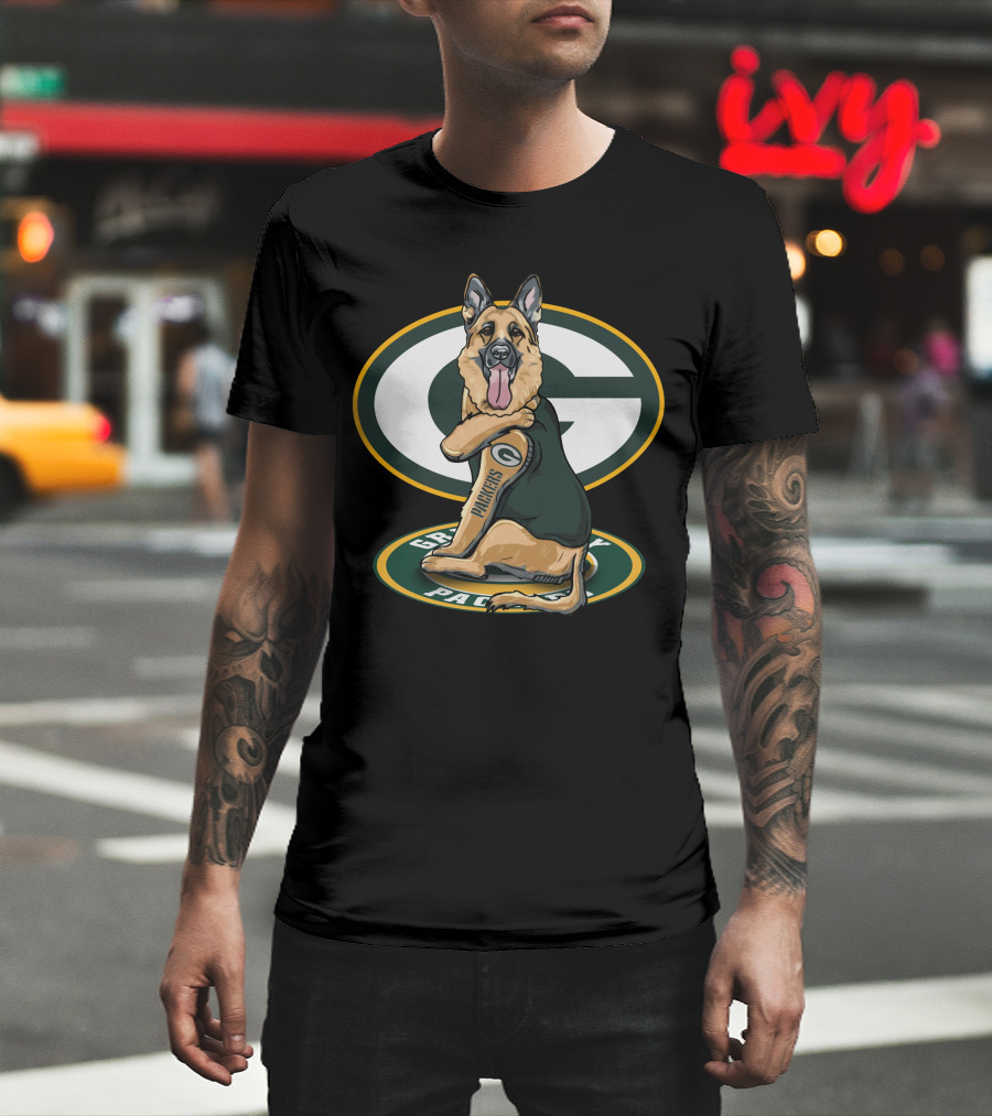 Green Bay Packers German Shepherd Fan T-Shirt