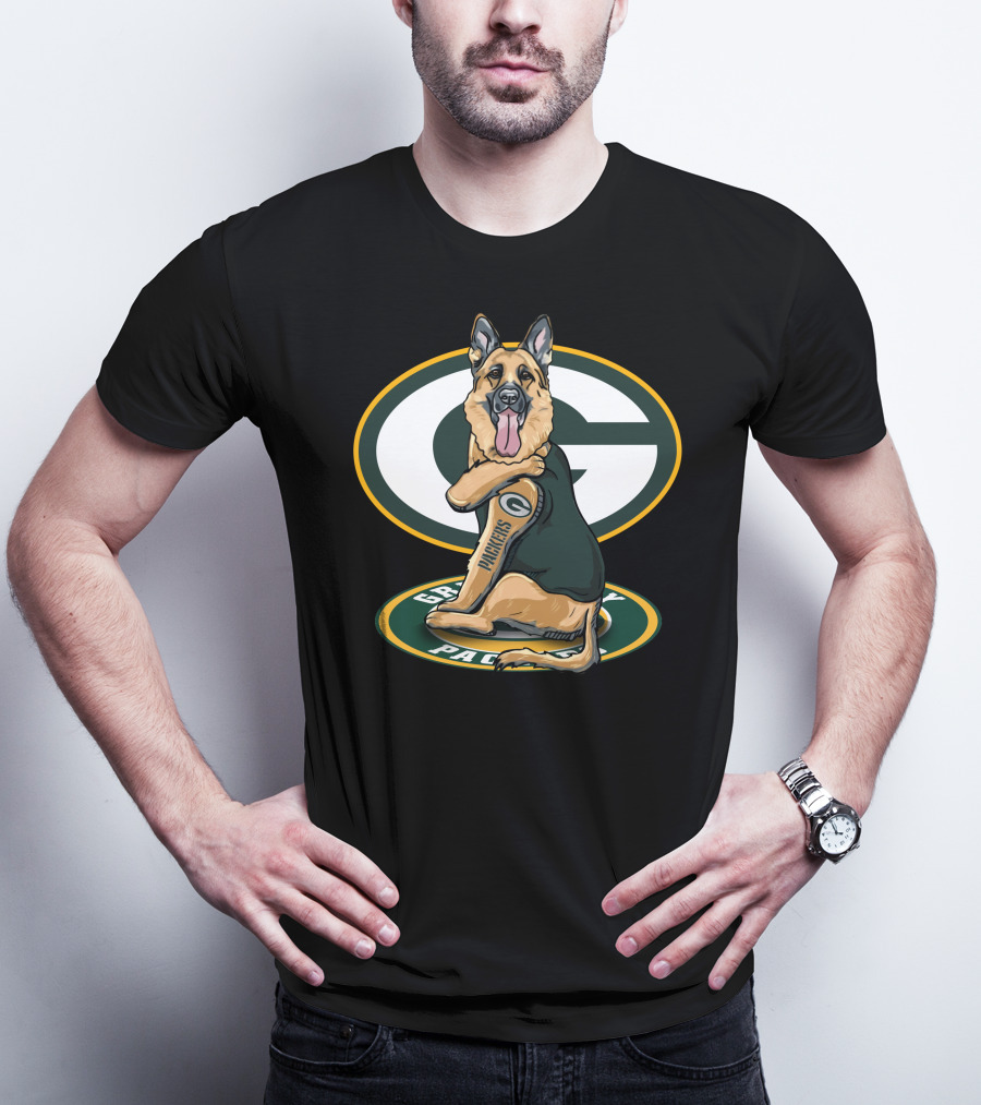 Green Bay Packers German Shepherd Fan T-Shirt