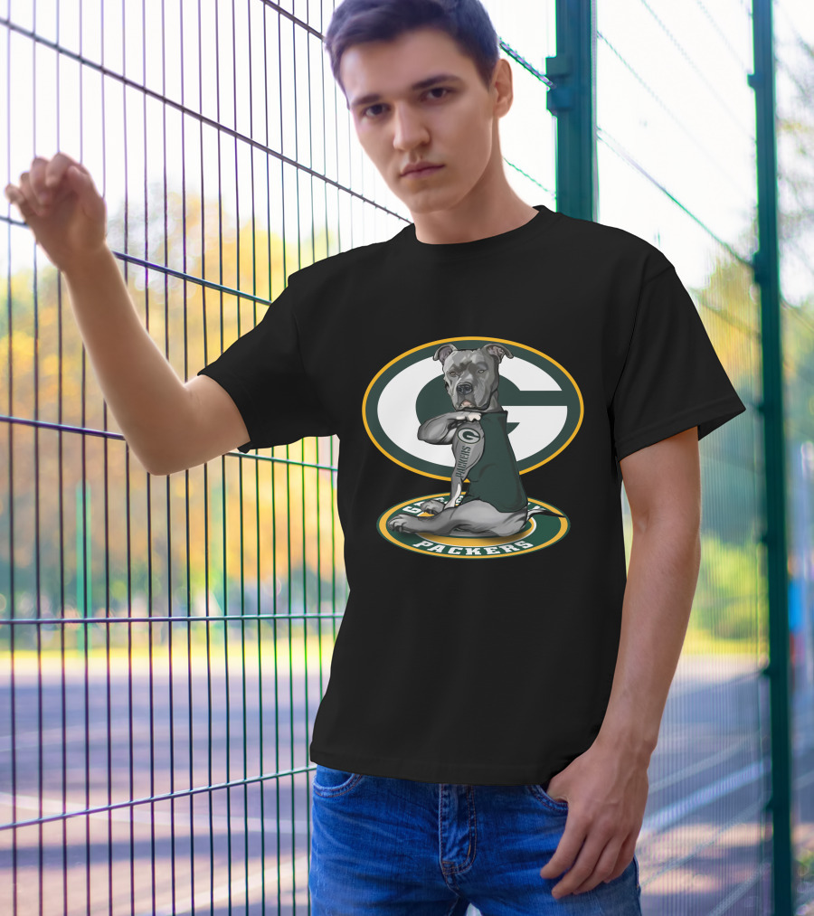 Green Bay Packers Pitbull Fan T-Shirt
