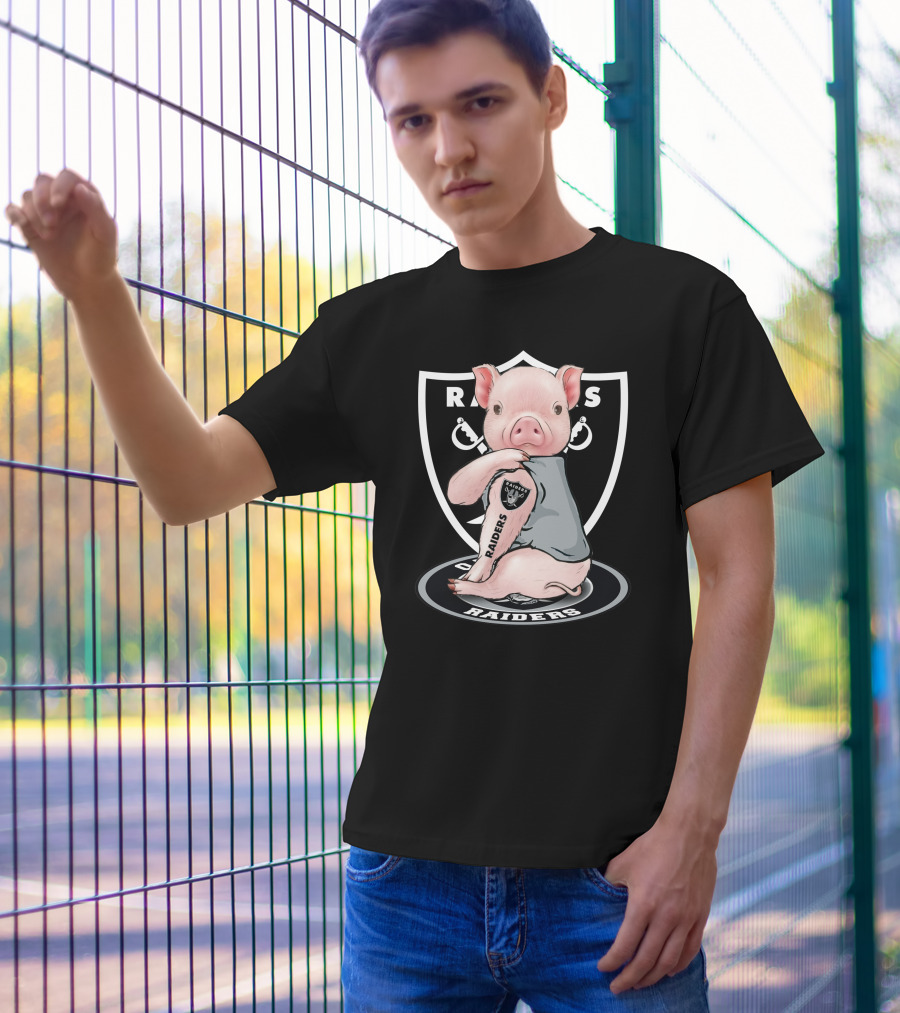 Pig Raiders Tattoo Shield T-Shirt