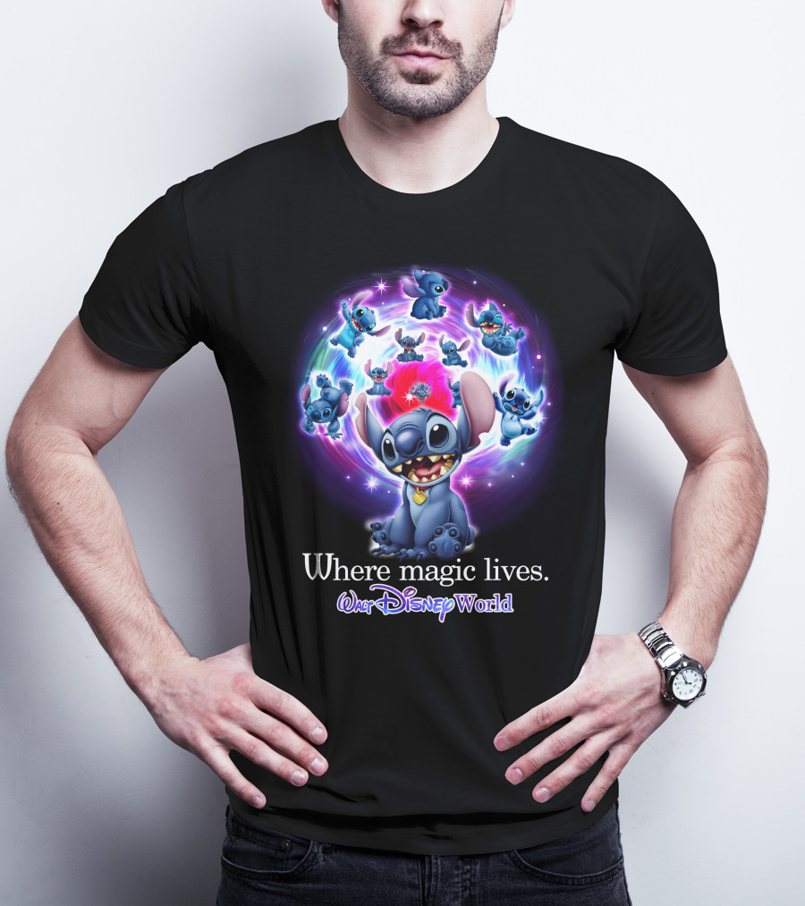 Where Magic Lives Walt Disney World Stitch T-Shirt