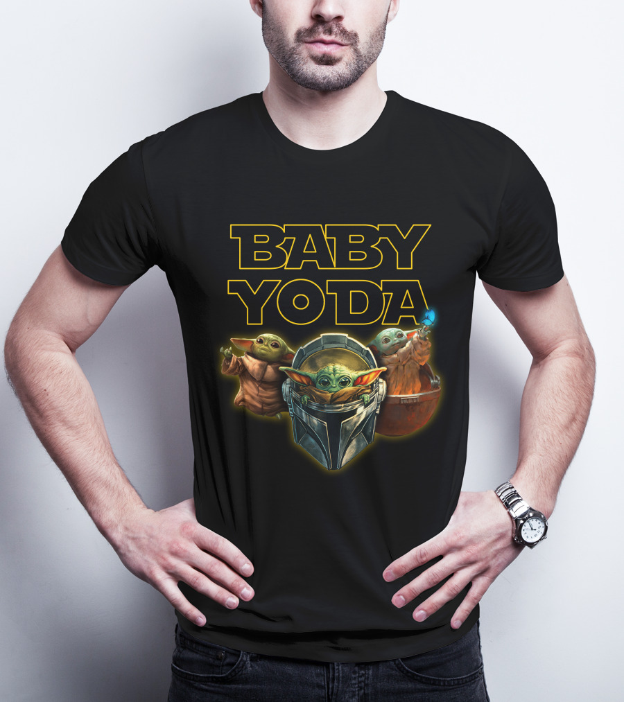 BABY YODA Star Wars The Mandalorian Grogu Trio T-Shirt