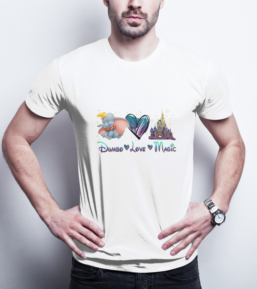 Dumbo Love Magic Heart Castle T-Shirt