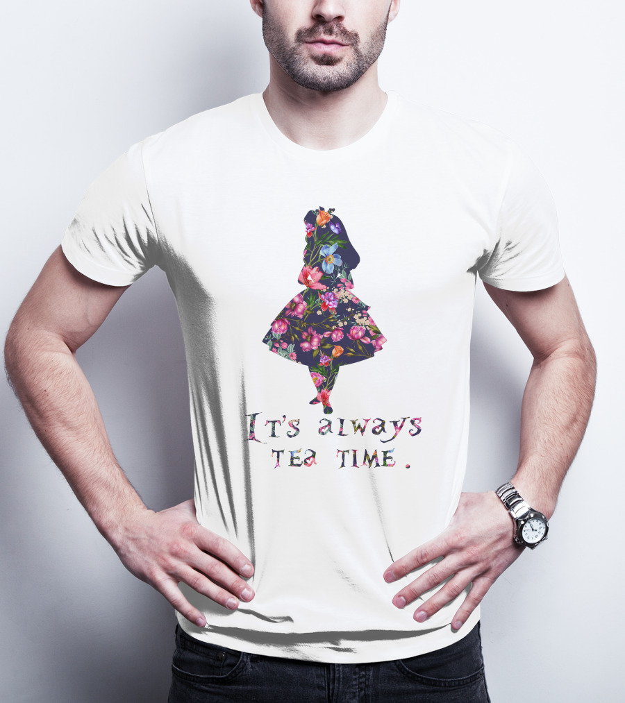 It's Always Tea Time Floral T-Shirt
