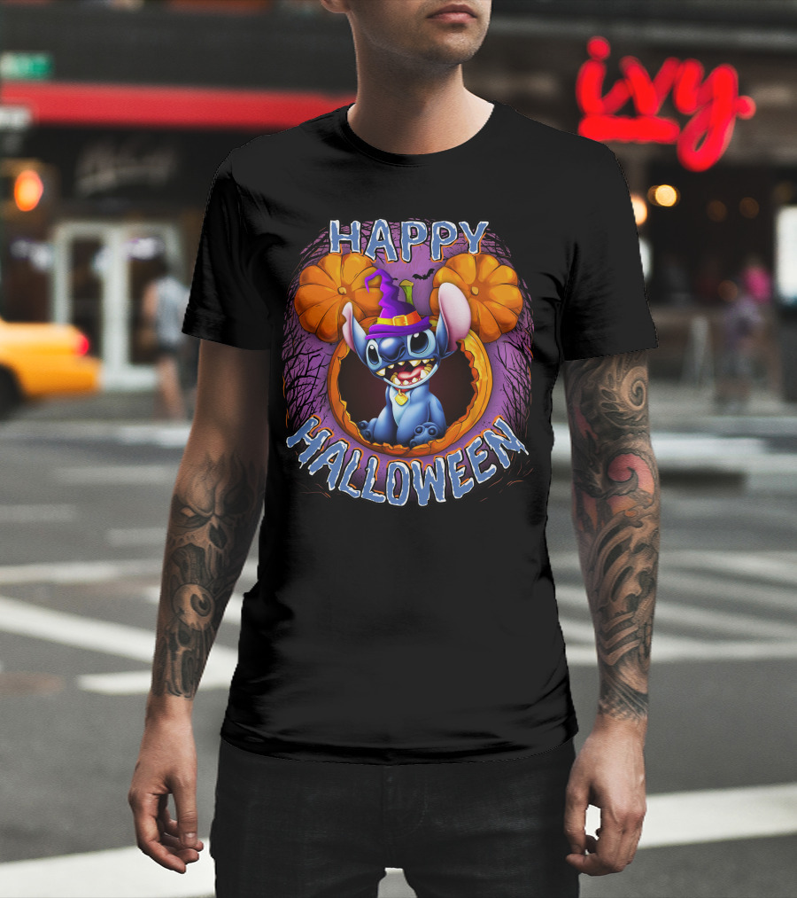 Stitch Happy Halloween Pumpkin Magic T-Shirt
