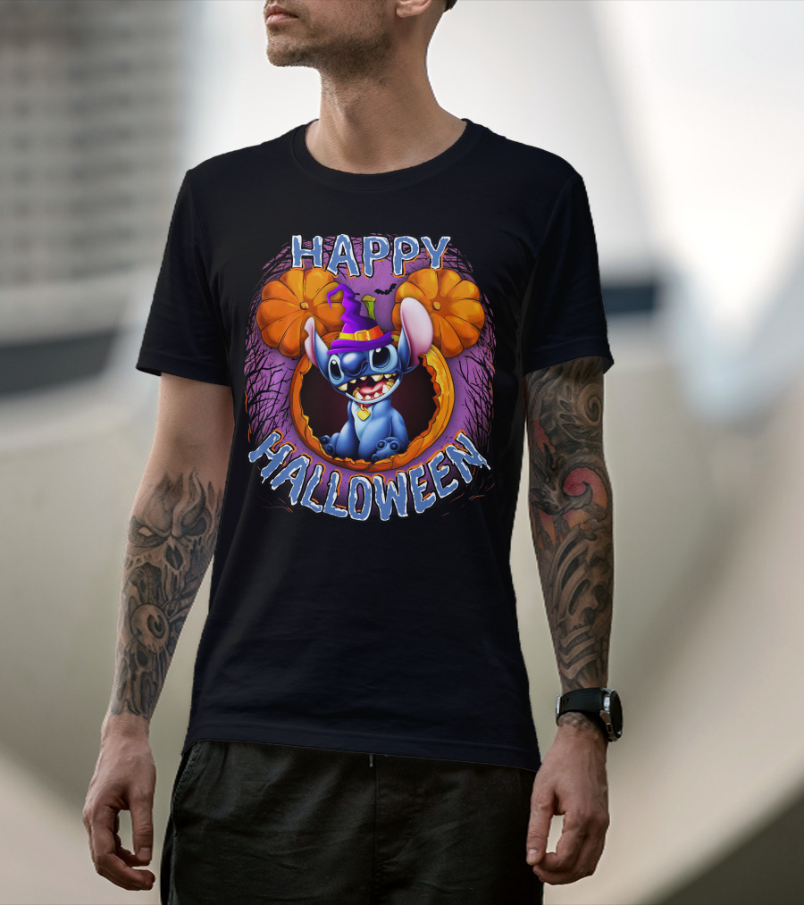 Stitch Happy Halloween Pumpkin Magic T-Shirt