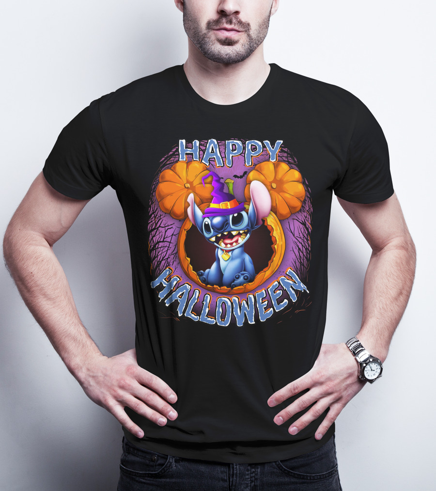 Stitch Happy Halloween Pumpkin Magic T-Shirt